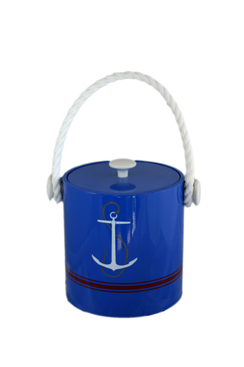 Nautical Ice Bucket with Anchor Motif